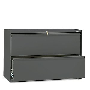 Hon 800 Series Two-Drawer Lateral File, 42w x 19-1/4d x 28-3/8h, Charcoal 892LS
