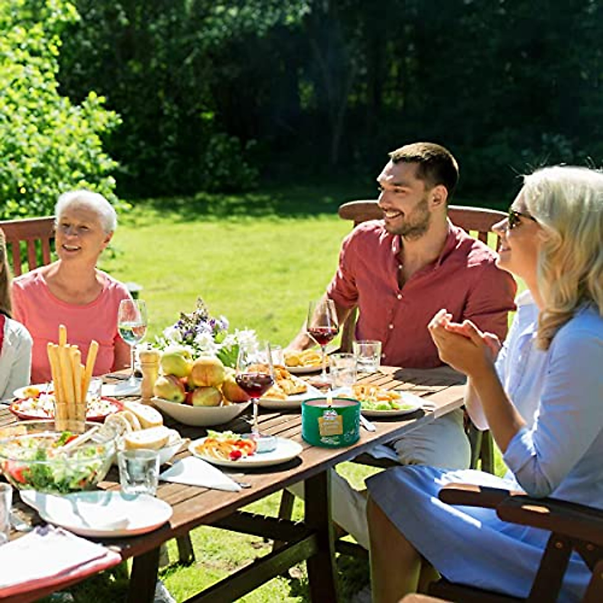 Citronella Candles Outdoor Indoor, 4 Packs 4.4oz Green Travel Tin Soy Wax Aromatherapy Candles for Patio Yard Home Camping