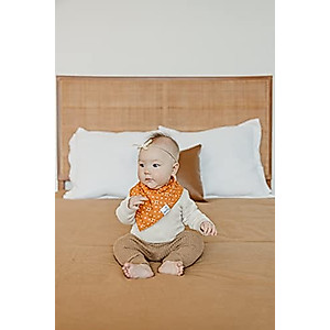 Copper Pearl Baby Bandana Drool Bibs for Drooling and Teething 4 Pack Gift Set Rue, Soft Set of Cloth Bandana Bibs for Any Baby Girl or Boy, Cute Registry Ideas for Baby Shower Gifts