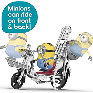 Minions: The Rise of Gru Movie Moments Pedal Power Gru Approx 4-in/10-cm Action Figure Interactive Toy with Articulation & Movie Scene Accessories, Great Gift for 4 Years & Older Minion Fans