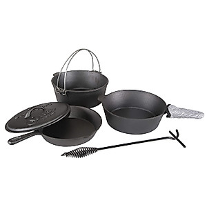 Stansport Pre-Seasoned Cast Iron Cook Set 6 Piece Set (16903)