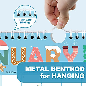 SUNEE Calendar 2024-2025- 18 Months Wall Calendar Oct. 2024 - Mar. 2026, 14.5"x11.5" Big Grid Hanging Calendar with Note for Organizing & Planning, Cute