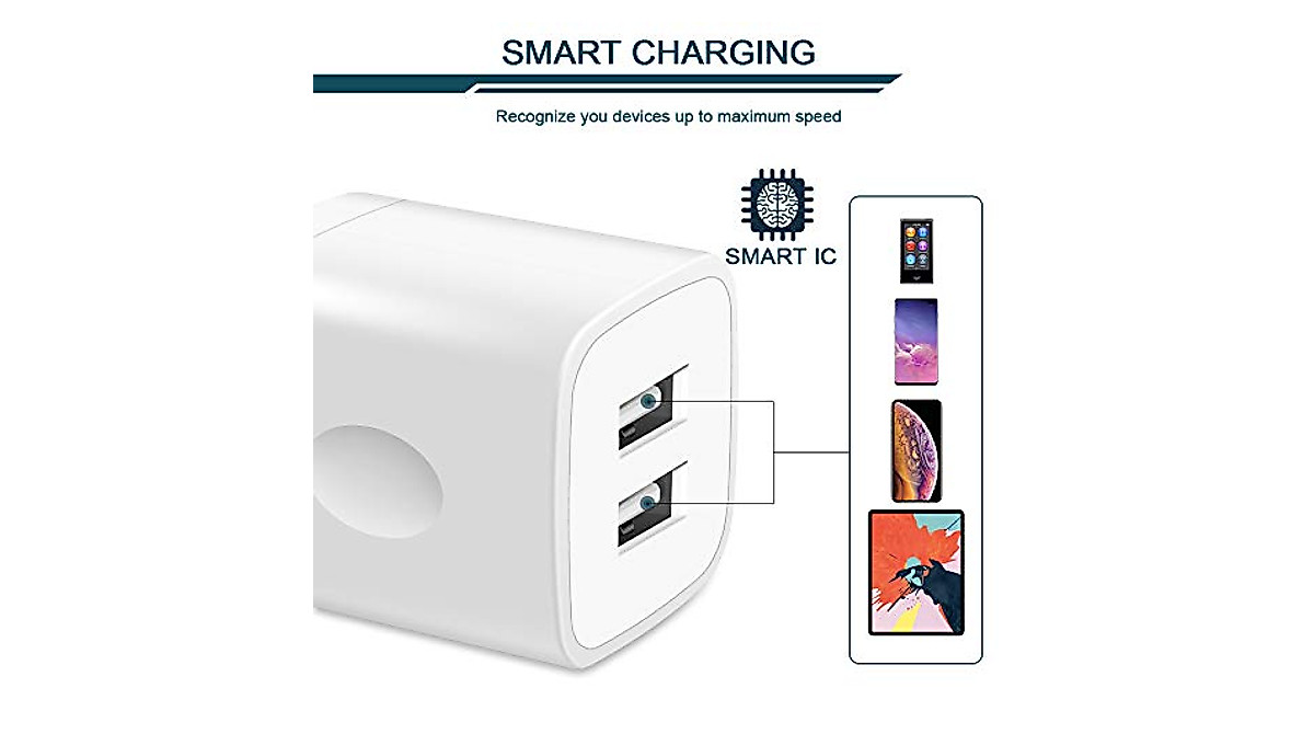 European Travel Plug Block - Fast Dual USB Charger for Europe