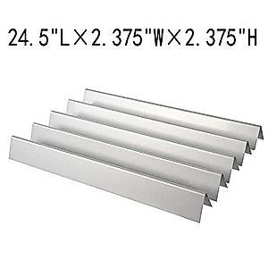 GasSaf 24.5 inch Flavorizer Bar Replacement for 7539/7540 Weber Genesis 300 Series E-310, E-320, EP-320, ESP-310, ESP-320, S-310, S-320(with Side Control Panel), (24.5"L x 2.375"W x 2.375"H)(5 PCS)