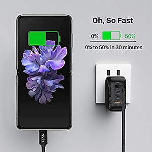 INVZI USB C to USB C Cable 100W 6.6ft, USB 3.1 Gen 2 Type C Cable 10Gbps Data Transfer for 4K@60Hz Video Output, PD 5A Fast Charging Nylon Braided Cord for MacBook Pro, iPad Pro, Switch, Oculus, XPS