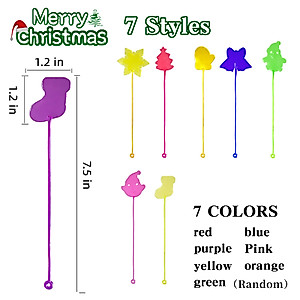 ZeQinToy 42 Pcs Christmas Sticky Hands Toys for Kids Boys Girls, Christmas Styles Stretchy Toys for Christmas Stocking Stuffers, Christmas Party Favors Gifts for Kids