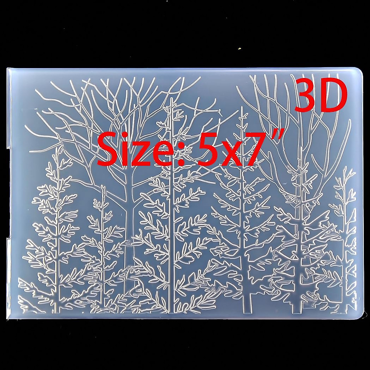 Kwan Crafts 3D Tree Woodland Background Plastic Embossing Folders for Card Making Scrapbooking and Other Paper Crafts 3072506