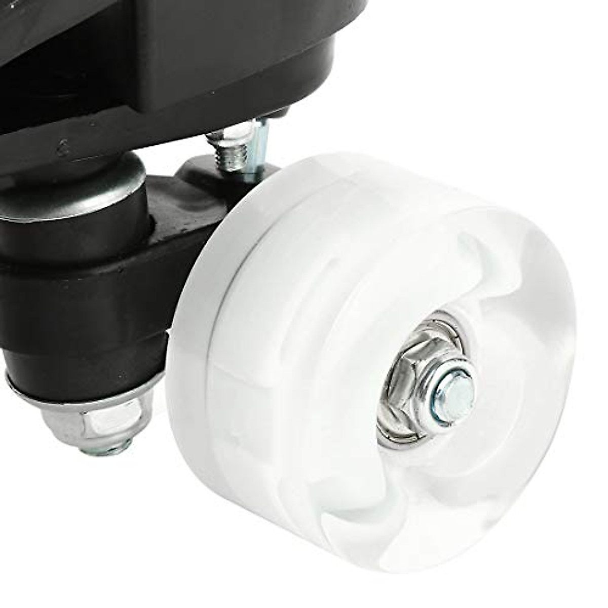 Beuway Womens Roller Skates Artificial Leather Adjustable Double Row 4 Wheels Roller Skates Shiny High-Top Outdoor Roller Skate for Teens,Adult