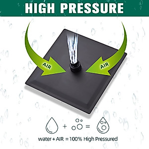 LCEVCGK Shower Head, Shower Faucet Set Square Shower Combo System with 8'' Rainfall Shower Head Wall Mount 3-Setting Handheld Shower,Stainless Steel Bath Shower Head,Matte Black