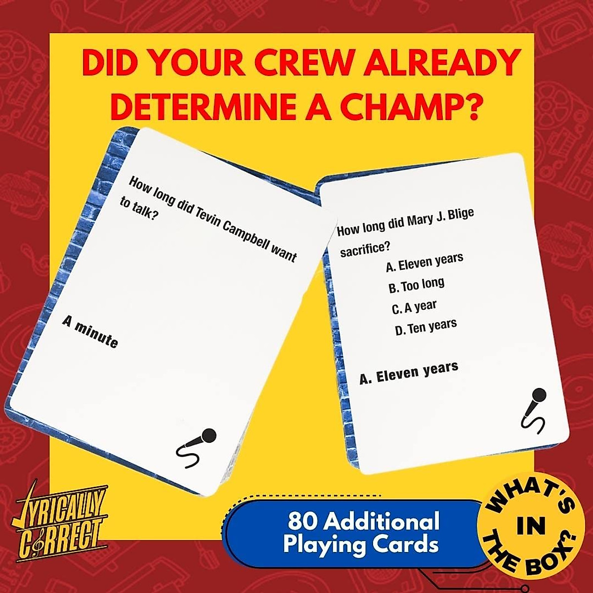 Lyrically Correct 90's Expansion Pack Music Trivia Card Game| Multi-Generational Family Gatherings, Adult Game Night and Fun Trivia