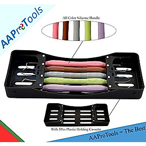 AAProTools Silicone Handle Dental Composite Filling Instruments Kit 5pcs Tools DN-2285