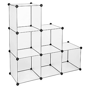 NA Cube Storage Organizer Cube Bookshelf Closet Organizer and Storage Items Space-Saving Plastic Storage Unit White