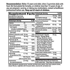 Nature’s Way Alive! Teen Gummy Multivitamin for Him, Fruit Punch Flavored