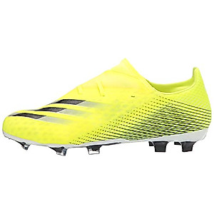 adidas Men's X GHOSTED.2 Soccer Shoe, Solar Yellow/White/Team Royal Blue, 11.5
