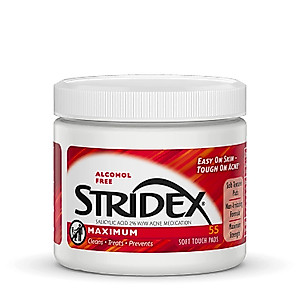 Stridex Strength Medicated Pads, Maximum, 55 Count pack,2 pack