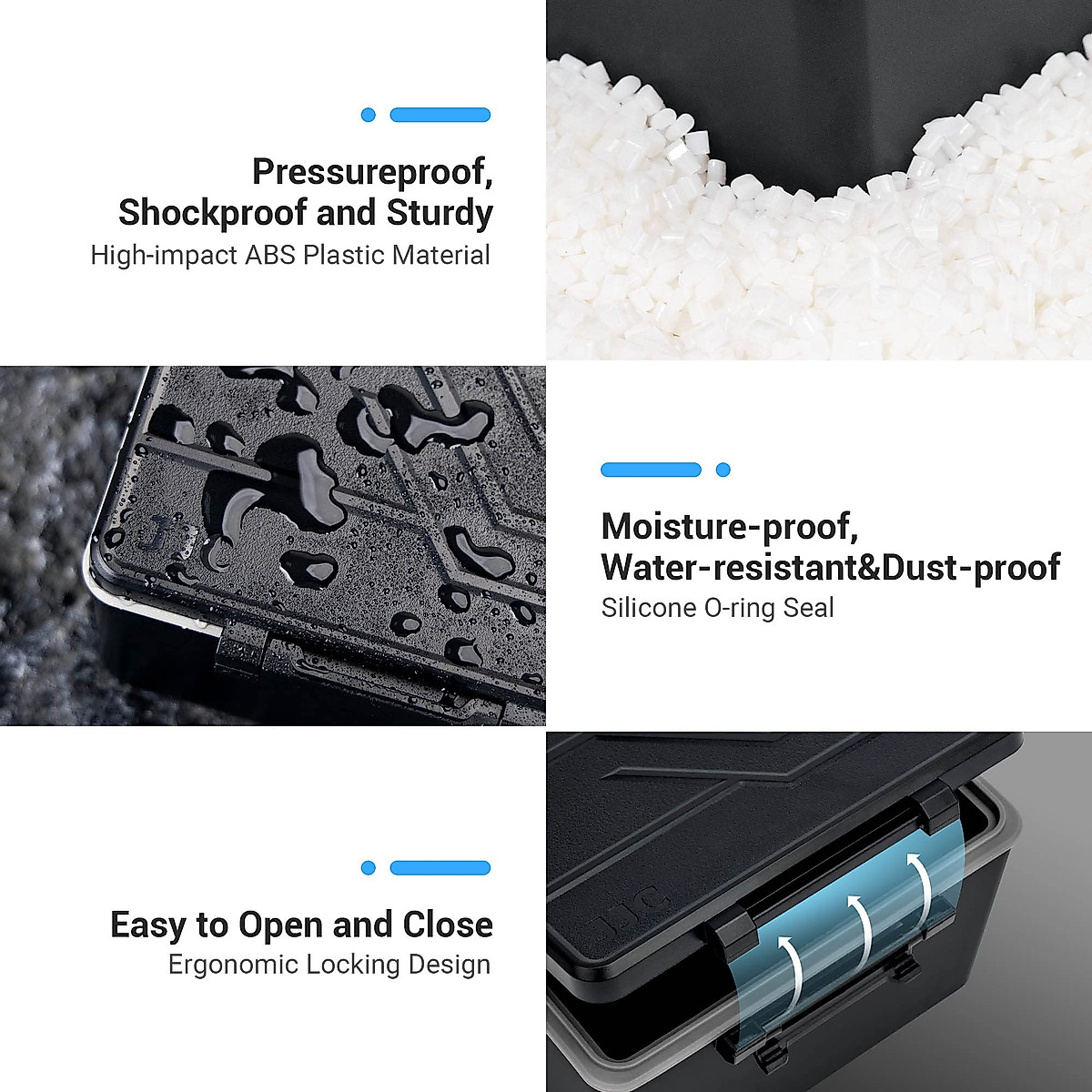 JJC AA AAA Battery Case Holder for 20 Double A Battery and 14 Triple A Battery with Removable Battery Tester, Water-Resistant & Shockproof