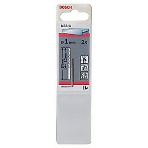 Bosch 2608585906 Metal Drill Bit Hss-G 1mmx12mmx34mm 2 Pcs