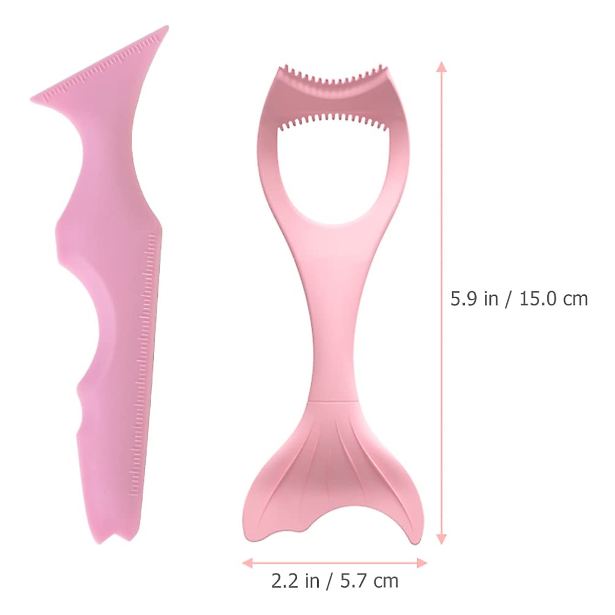 Beaupretty 2pcs Silicone Eyeliner Stencil Reusable Eye Stencils Makeup Aid Tool Winged Liner for Eyes Pink