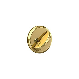 SCHLAGE B60N505 Deadbolt, Keyed 1 Side, Bright Brass