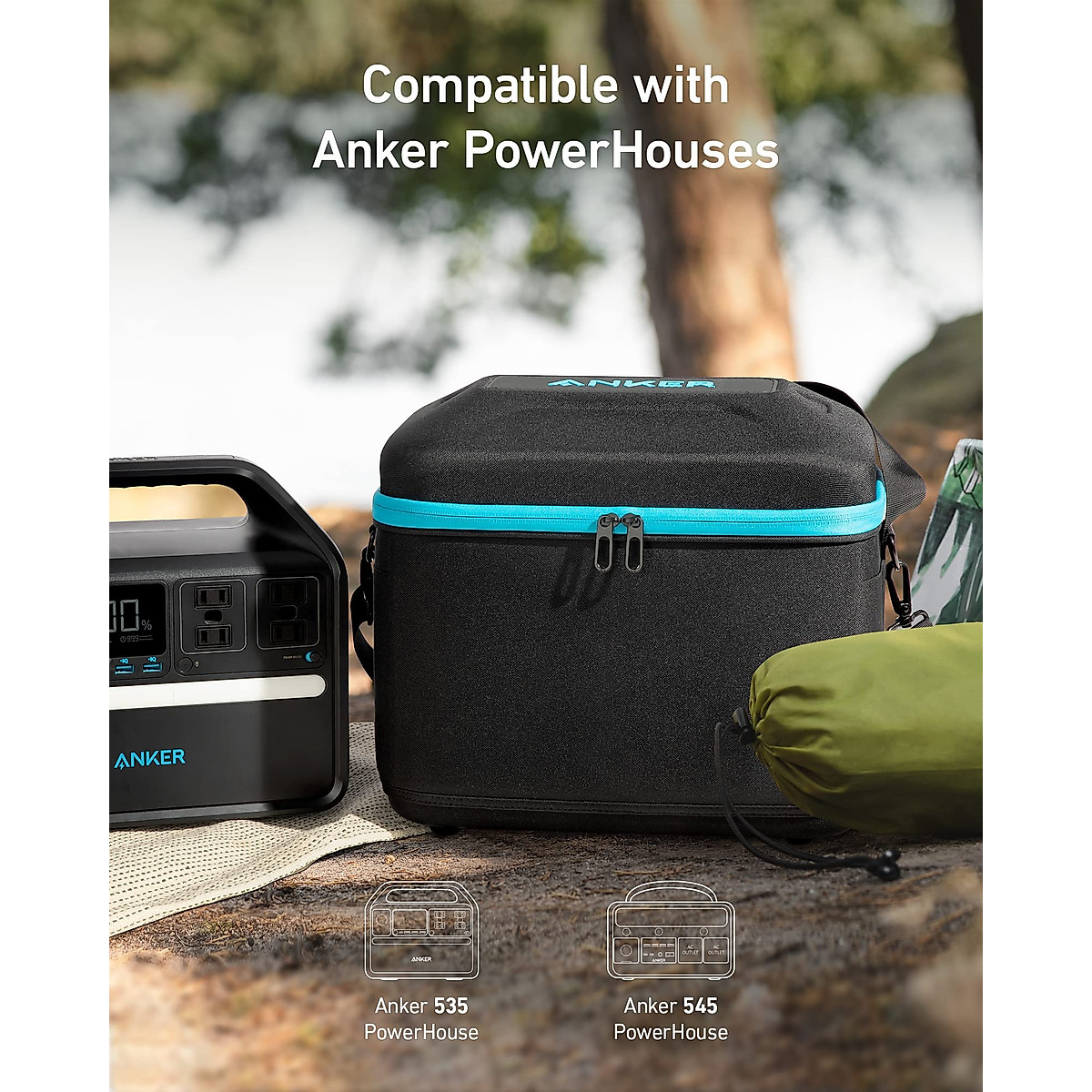Anker Carrying Case Bag (M Size), Dust-Proof and Waterproof, Exclusively Compatible 535/545 Portable Power Stations, for Camping, RV, and More (Powerhouse Not Included)
