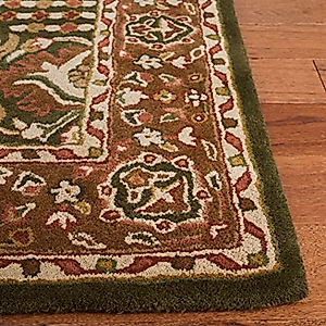 SAFAVIEH Classic Collection 8'3" x 11' Light Green / Gold CL764B Handmade Traditional Oriental Premium Wool Area Rug