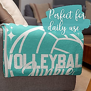 InnoBeta Volleyball Gifts for Teen Girls & Team, Volleyball Throw Blanket - 50 x 65 inches (Teal)