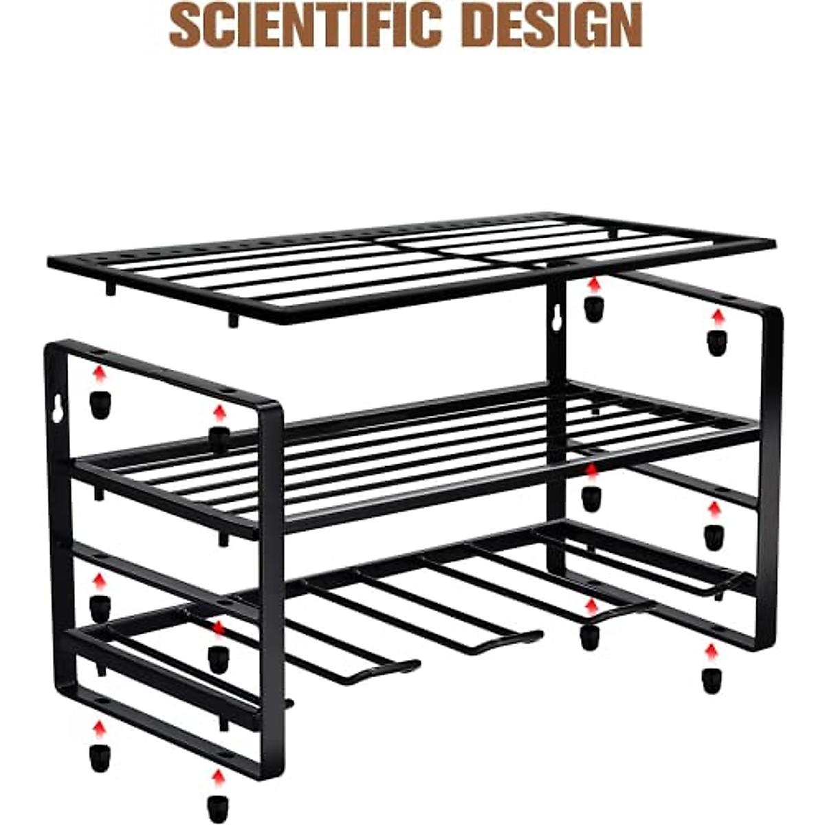 Bothixi Power Tool Organizer, Black Garage Tool Organizer Wall Mount, Drill Holder Tool Storage Rack for 5 cordless Drill Holders,Utility Rack with Hooks, Men Father's Day Gifts