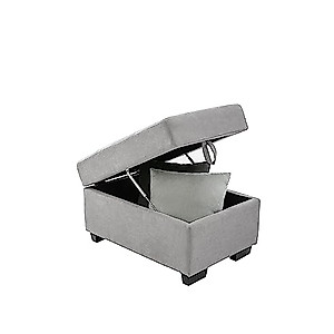 Eafurn Convertible Sleeper Sectional Sofa with Pull Out Bed and Movable Ottoman, L Shaped Reversible Couch with Hidden Arm Storage & USB Charge, 4 Seat Corner Sofa&Couches for Living Room, Gray 87.4"