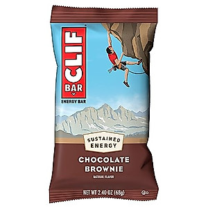 Clif Bar - Chocolate Brownie Flavor - Made with Organic Oats - 10g Protein - Non-GMO - Plant Based - Energy Bars - 2.4 oz. (18 Pack)