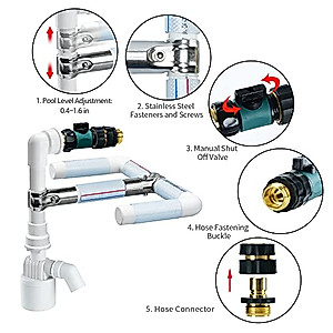 Pool Water Leveler, Briidea Automatical Water Level Controller, Pool Sentry with Two Kinds of 3/4'' Hose Connector for Flow Control, 0-110psi