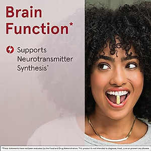 Jarrow Formulas N-Acetyl Tyrosine 350 mg, Brain Support Supplement, Dietary Supplement, Contains Vitamin B6 for Amino Acid Metabolism, 120 Capsules, 120 Day Supply