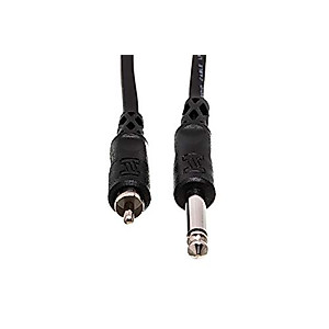 Hosa CPR-110 1/4" TS to RCA Unbalanced Interconnect Cable, 10 Feet