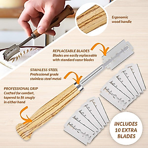 Bread Bosses Bread Bakers Lame Slashing Tool and 9 Inch Banneton Proofing Basket- Great as a Gift