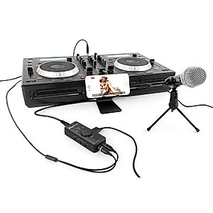IK Multimedia iRig Stream stereo audio interface for iPhone, iPad, Mac, iOS and PC with USB-C, Lightning and USB for 24-bit, 48 kHz recording from mixers and studio gear