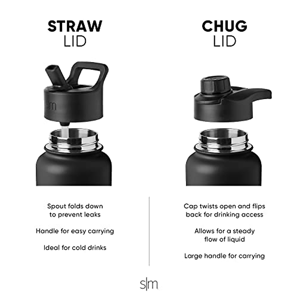 Simple Modern Water Bottle with Straw and Chug Lid Vacuum Insulated Stainless Steel Metal Thermos Bottles | Reusable Leak Proof BPA-Free Flask for Sports, Gym, Travel | Summit Collection | 32oz, Blush