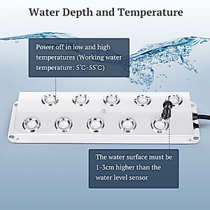 CEED4U Ultrasonic Fogger, 10 Head Ultrasonic Mist Maker, 7000ml/H 350W Mist Maker Fogger with Buoy IP67 Waterproof Power Supply, Perfect for Pond Garden Lawn Rockery Greenhouse Halloween Decoration