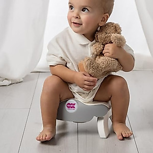 OKBABY On The Spot 3 in 1 Travel Potty Seat - Compact & Lightweight Design - Features Non-Slip Rubber Base - Removable Inner Bowl - Toilet Training Seat for Toddlers & Children, Turquoise
