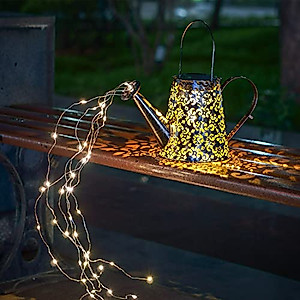 Amugmilk Watering can Lights Garden Decor Solar Outdoor Hanging Lantern Waterproof for Lawn Patio Courtyard Yard Pathway Walkway Gardening Gifts