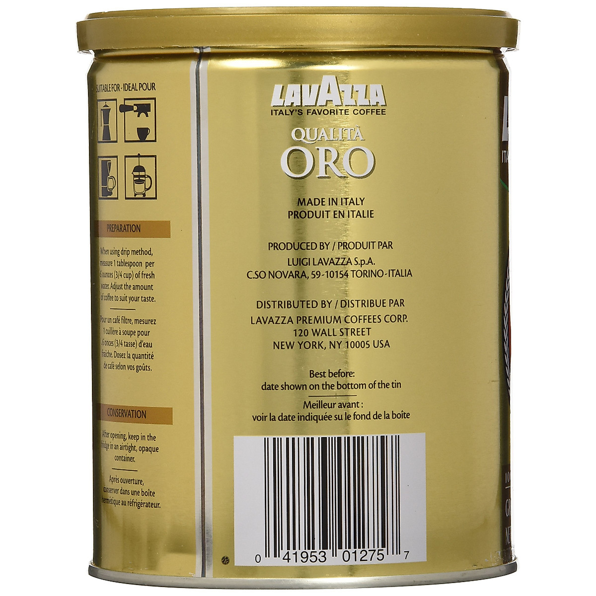 Lavazza Qualita Oro Ground Coffee, 8.8 Ounce (Pack of 1) - Packaging May Vary