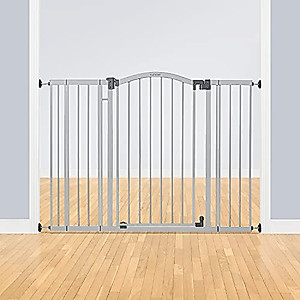 Summer Infant Extra Tall & Extra Wide Safety Gate, 29.5 - 53 Inch Wide & 38" Tall, for Doorways & Stairways, with Auto-Close & Hold-Open, Grey