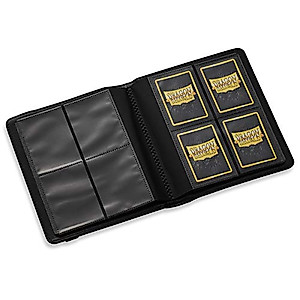 Arcane Tinman Dragon Shield Card Binder – 4 Pocket (Sideload) Portfolio Black - Trading Cards – Card Games - Compatible with Pokemon Yugioh Magic The Gathering MTG TCG OCG & Hockey Cards, (AT-36002)