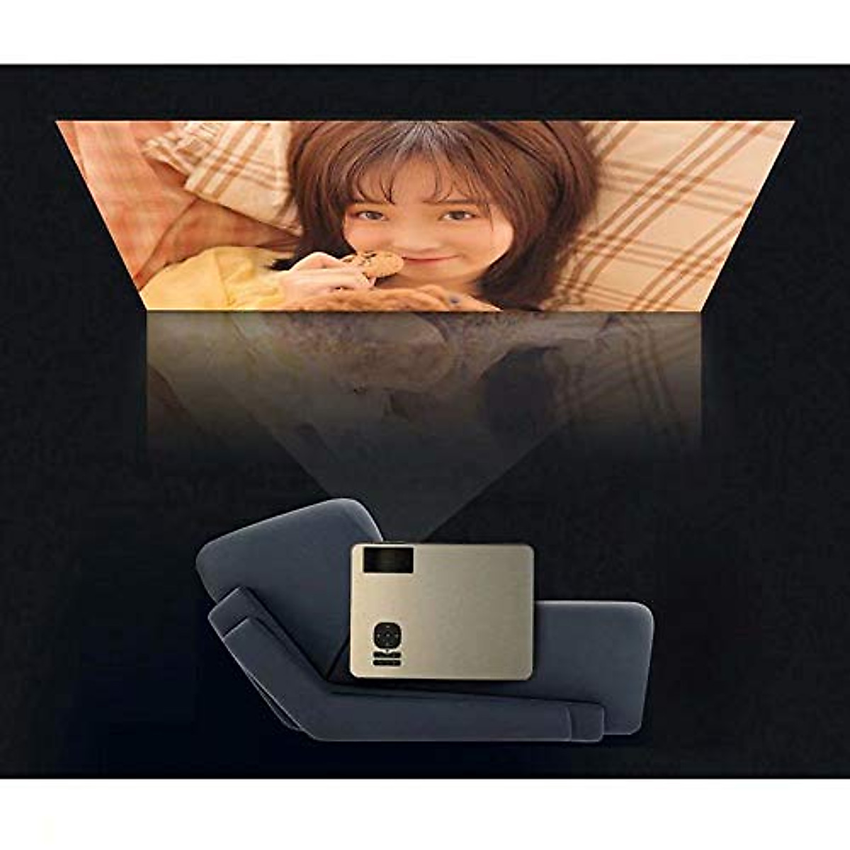 DROOS Projector Home Office 1080P Wireless WiFi Home Theater 3D Projector 4K Portable No Screen TV SLR Lens Built-in Android Wirele(projectors)