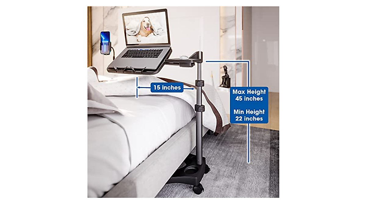 LEVO G2 V16 Mobile Laptop Stand – Ergonomic Adjustable Rolling Desk