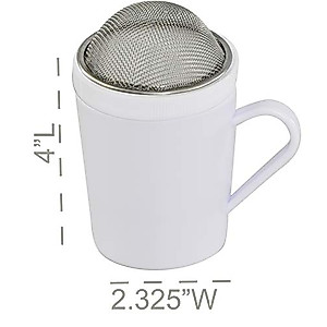 HOME-X Powdered Sugar Shaker, Sifter for Confectioner’s Sugar, Baking Supplies
