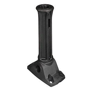 Attwood 5016-3 Heavy-Duty Rod Holder Extension, Black, Up to 6 Inches, Mounts to Round or Square 7/8 to 1 1/4-inch-Diameter Rail