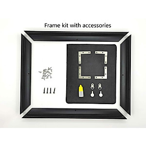 DIY Floating Frame for 12X16"/30.5X40.7cm Canvas,0.6-0.8"/1.5-2cm Deep.Picture Art Wall Décor,Art Canvas Black Frame,a Frame Kit,Cut to Pieces,No Canvas Included