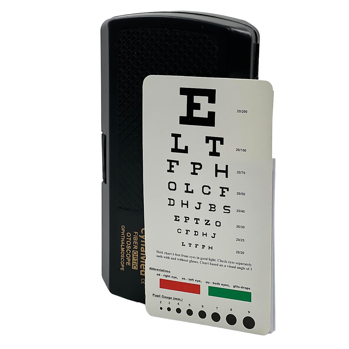 Premium Fiber Optic 3.2V Pro Led Otoscope Set Ent with Hard Case Plus 1 Extra Bulb Cynamed