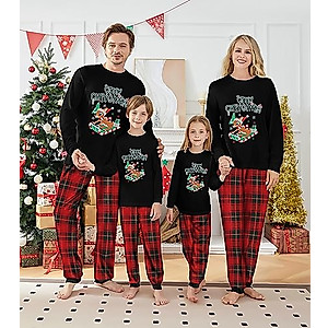 Awoscut Christmas Family Matching Pajamas Christmas Pjs Holiday Nightwear Sleepwear Sets Long Sleeve Pjs(#z-9, Dad, 3XL)