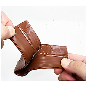 hokmly 2"W x 39"L Weather Stripping - Under Doors Bottom Door Draft Stopper Seal Strip - Flexible Noise Insulation Draft Guard for Garage Exterior and Interior Doors (1, Brown)