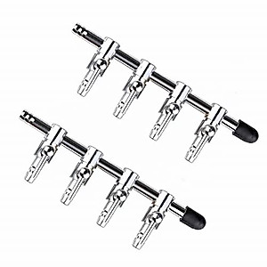 4-Way Air Flow Control Lever Valve with Airline Tubing Connector for Aquarium 2Pcs